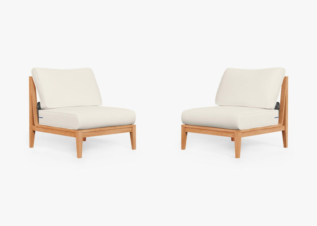 Shop Teak Outdoor Armless Chair Conversation Set by Outer