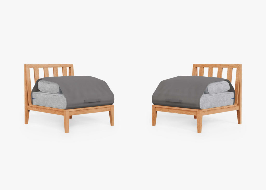 Shop Teak Outdoor Armless Chair Conversation Set by Outer